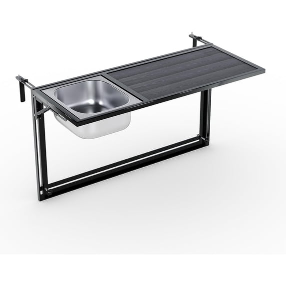 Foldable Balcony Table Outdoor Patio Bar Table with Staice Bucket ...