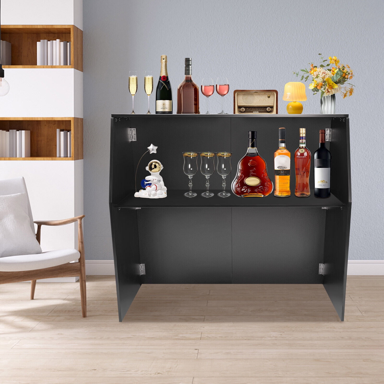 Foldable Bar Portable Event Bar Portable Bar Cabinet For Parties ...