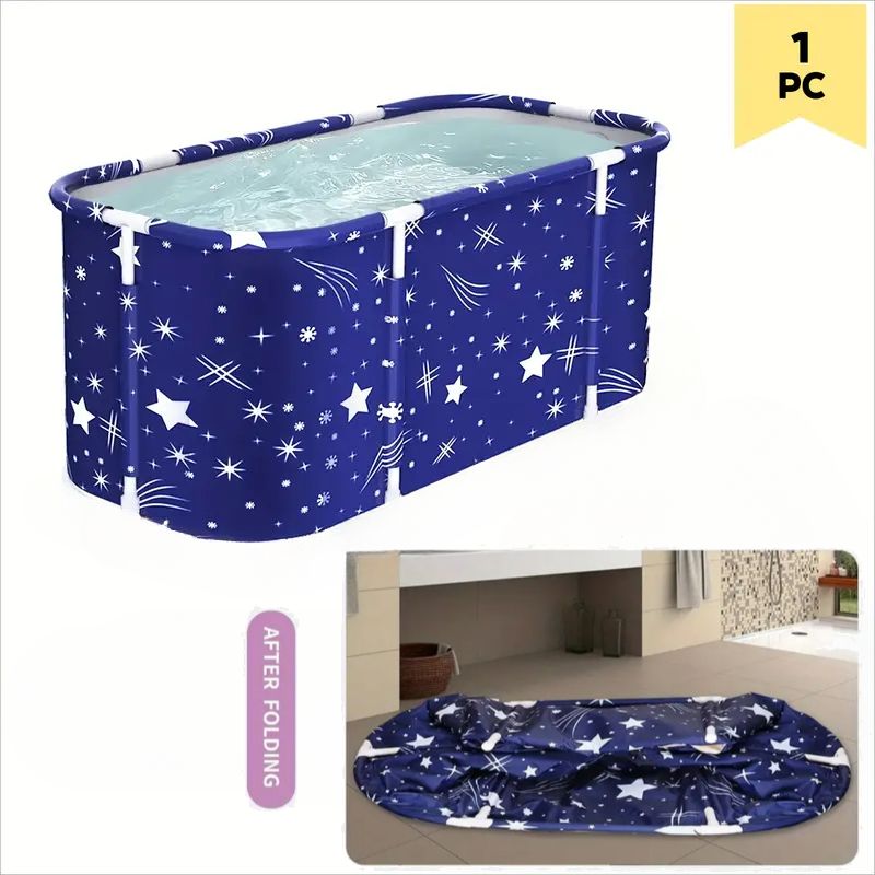 Foldable Bathtub Portable Adult, Thermostatic Shower Tub Ice Bath Spa ...