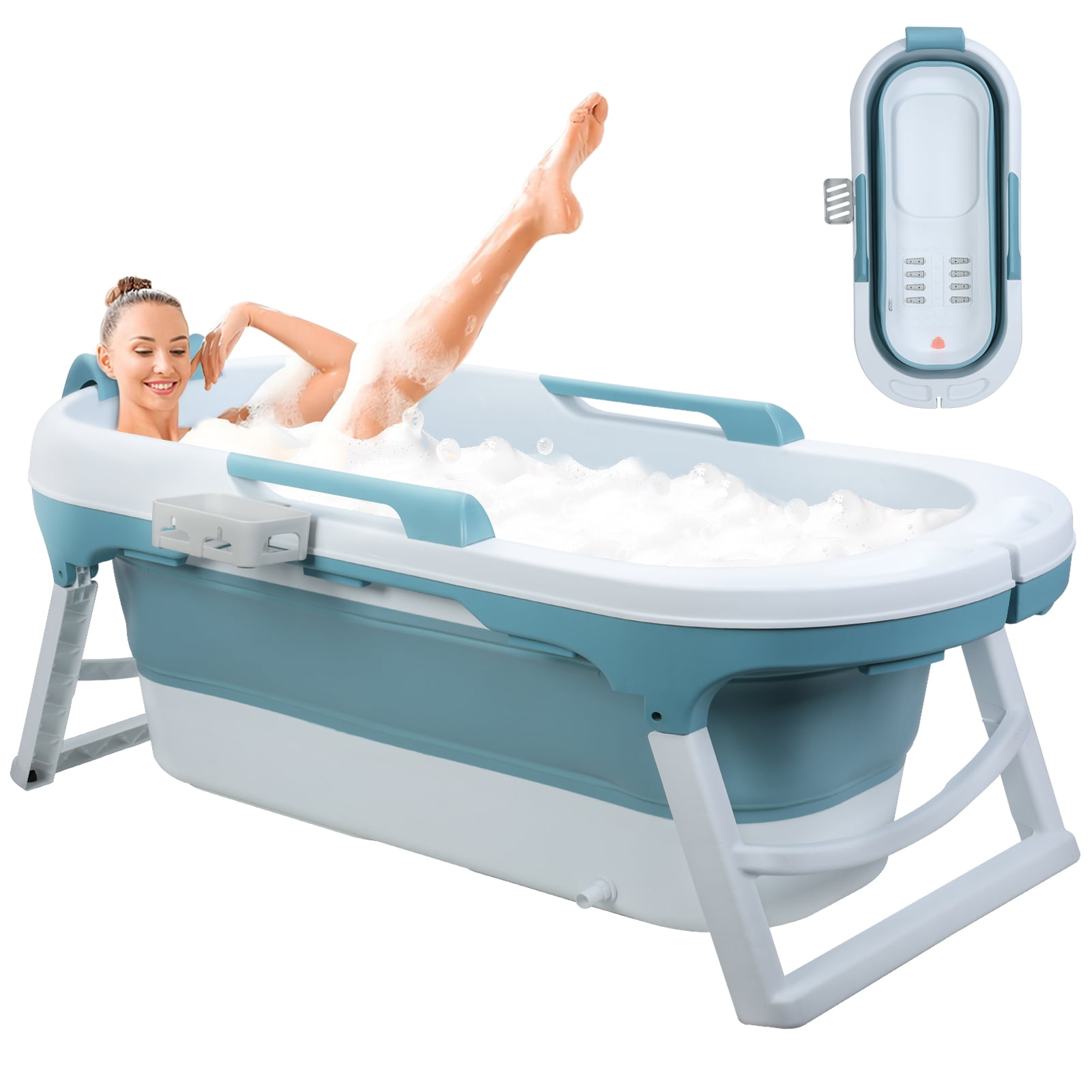 Foldable Bathtub, Portable Bathtub for Adult Kids, Large Collapsible ...