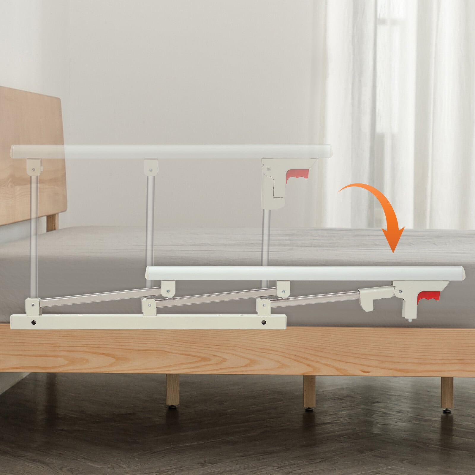 Foldable Bed Safety Rail for Enhanced Security, Durable Stainless Steel ...