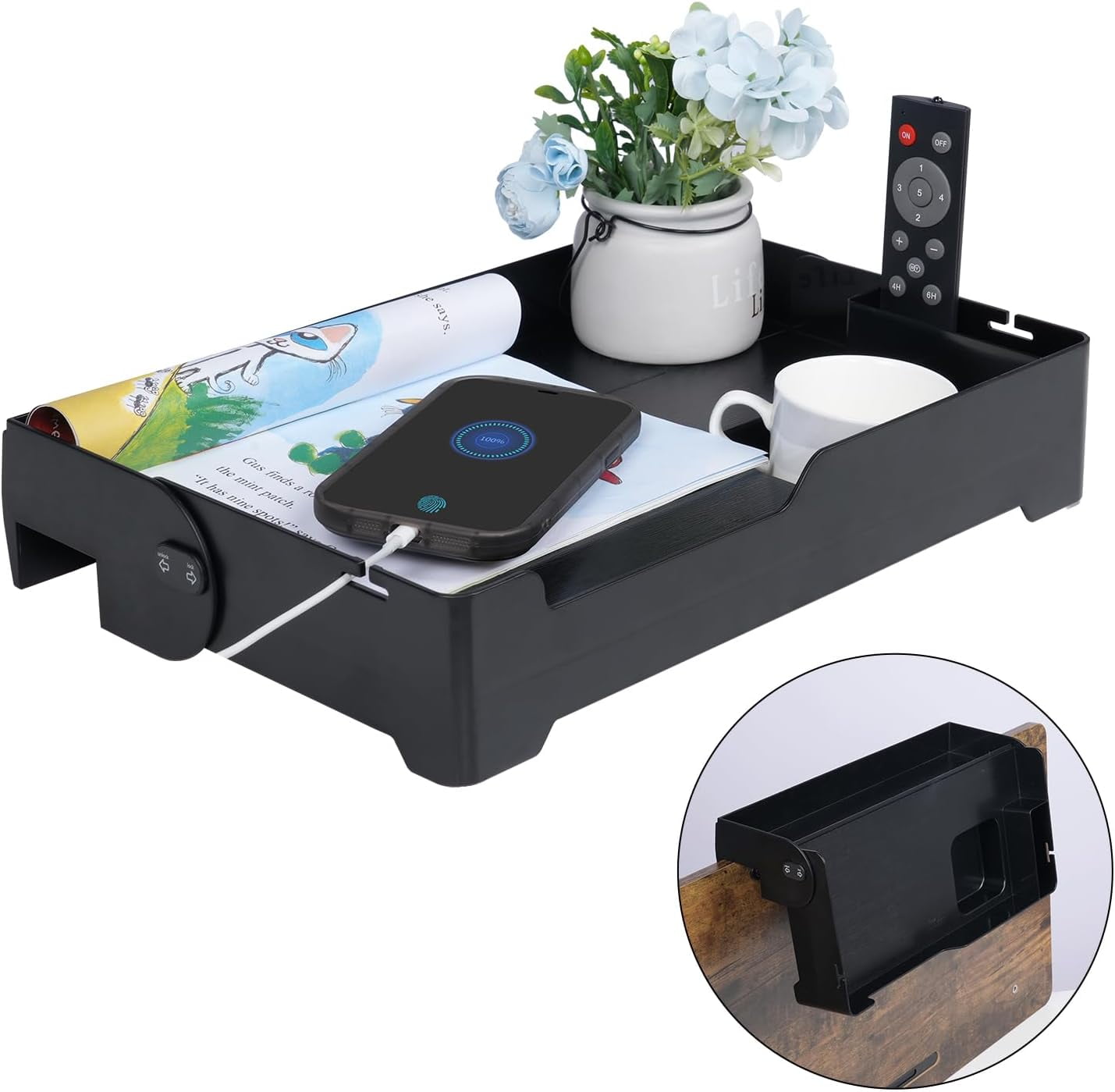 Foldable Bedside Shelf, bunk Bed Tray for top bunk, College, Dorm ...