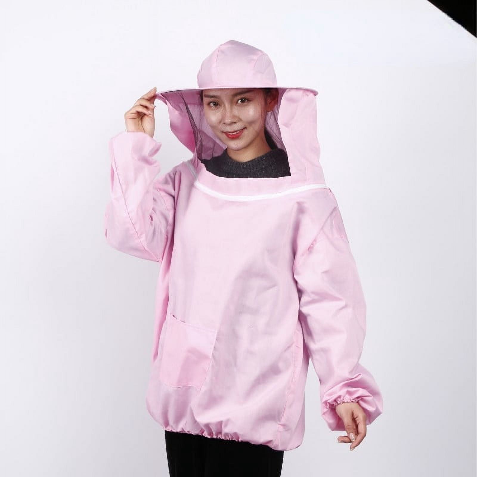 Foldable Beekeeping Suit Jacket Veil Set Double Zippered Beekeeping ...