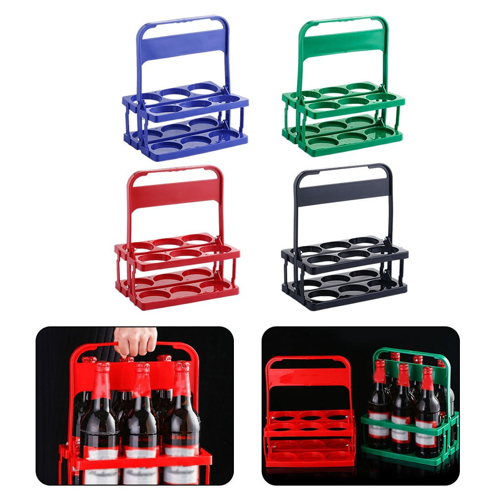 Foldable Beer Rack Reusable 6 Pack Beer Bottle Carrier Basket Bottle ...