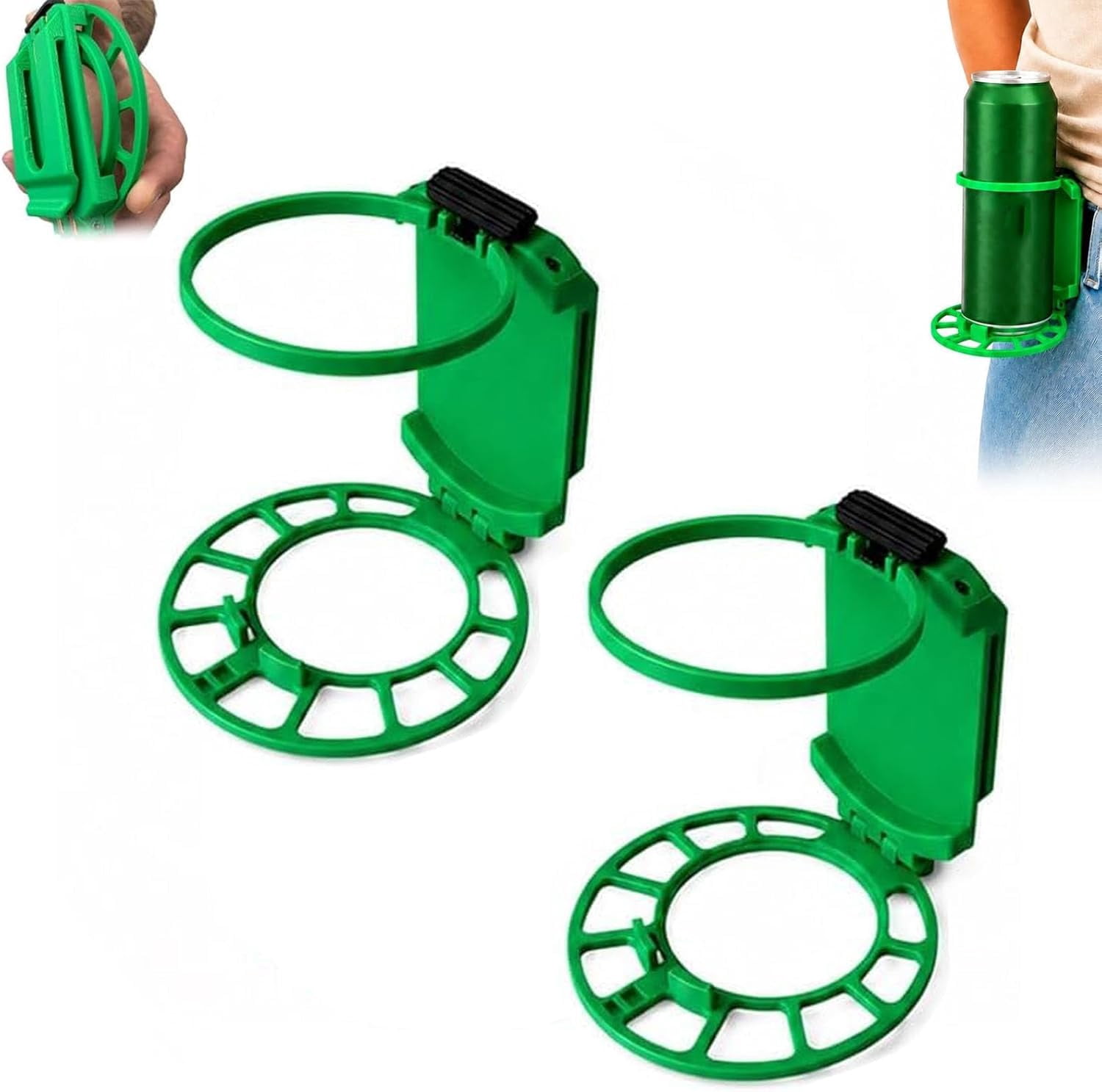 Foldable Belt Drink Holder, 2 Pcs 3D Printed Waist Beverage Carrier ...