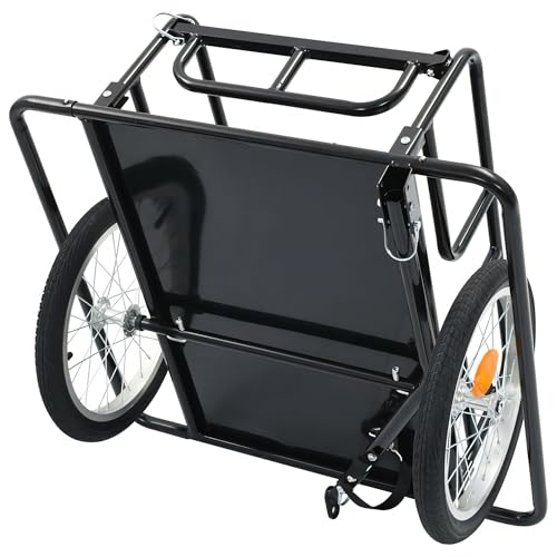 Foldable Bike Cargo Trailer, Bike Cargo Storage Cart and Luggage ...