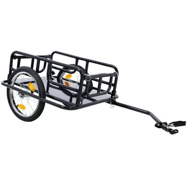 "Ktaxon Pull Behind Large Utility Folding 16"" Bike Cargo Trailer ...