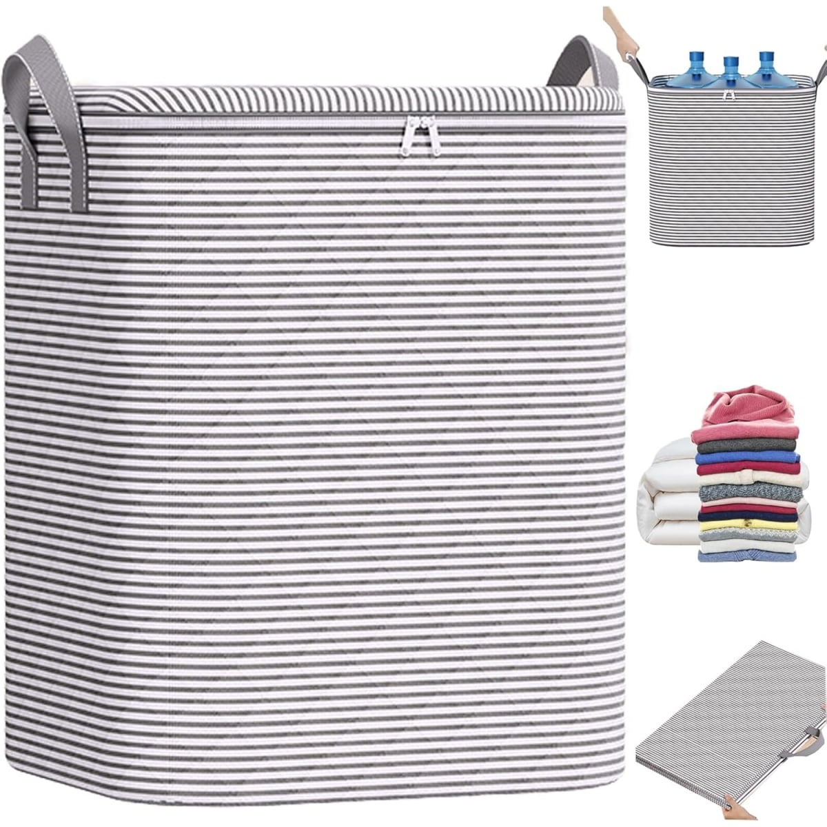 Foldable Blanket Storage Bag,19.7x19.7x18.9In Extra Large Blanket ...