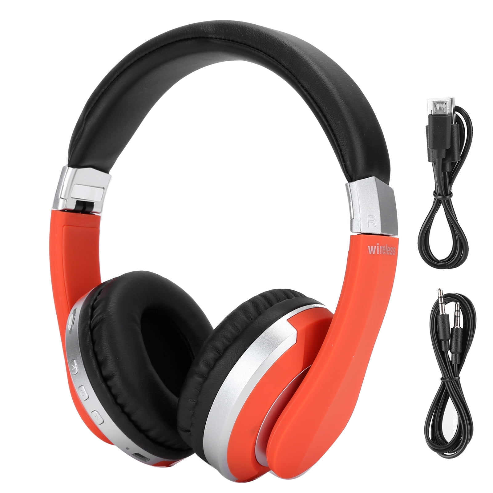 Foldable Bluetooth Headset Wireless Over Ear Stereo Headsets with Mic ...