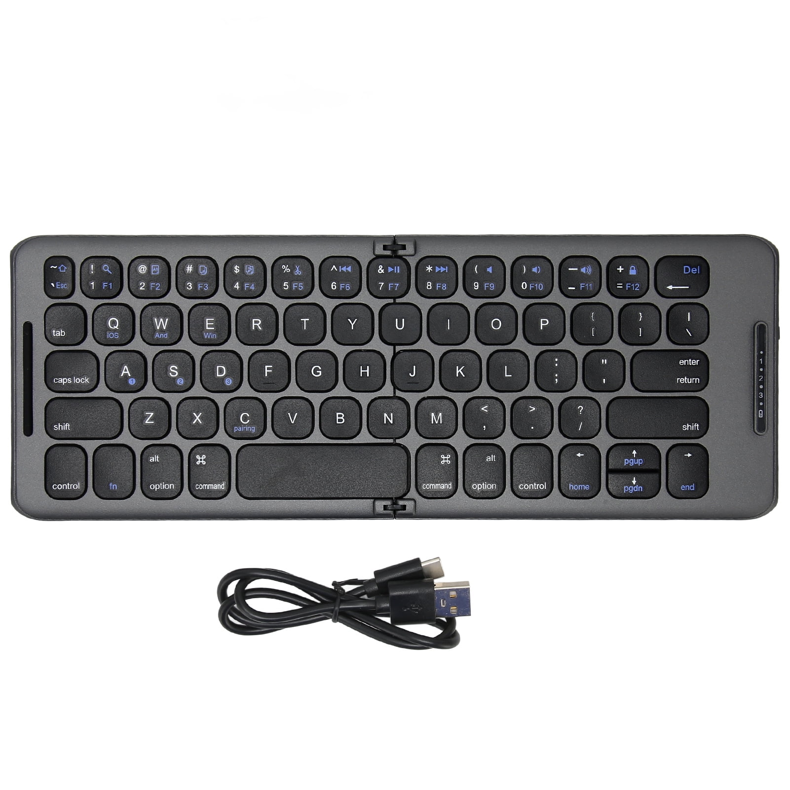 Foldable Bluetooth Keyboard Multi Device Support 65 Keys Type C ...