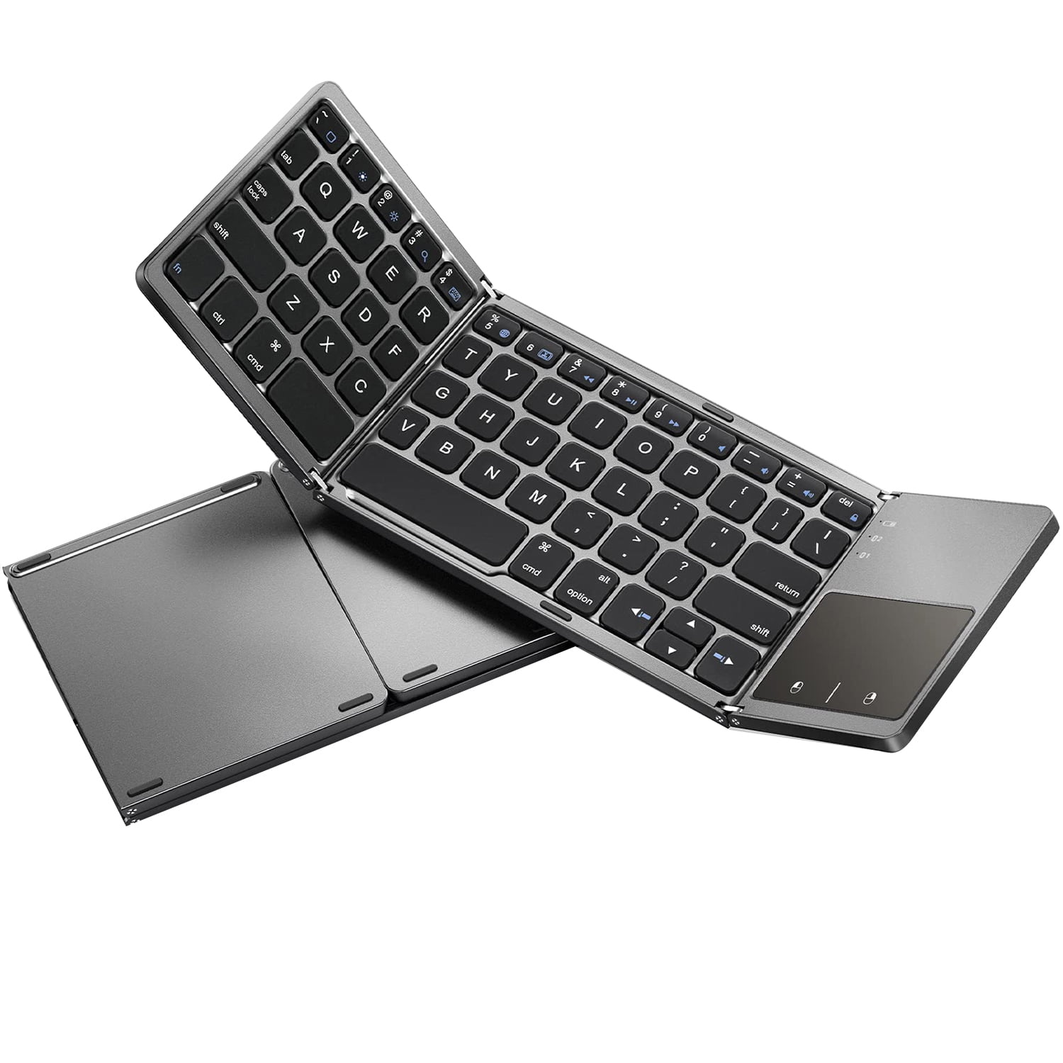 Foldable Bluetooth Keyboard with Touchpad Compatible with iOS/Mac OS ...