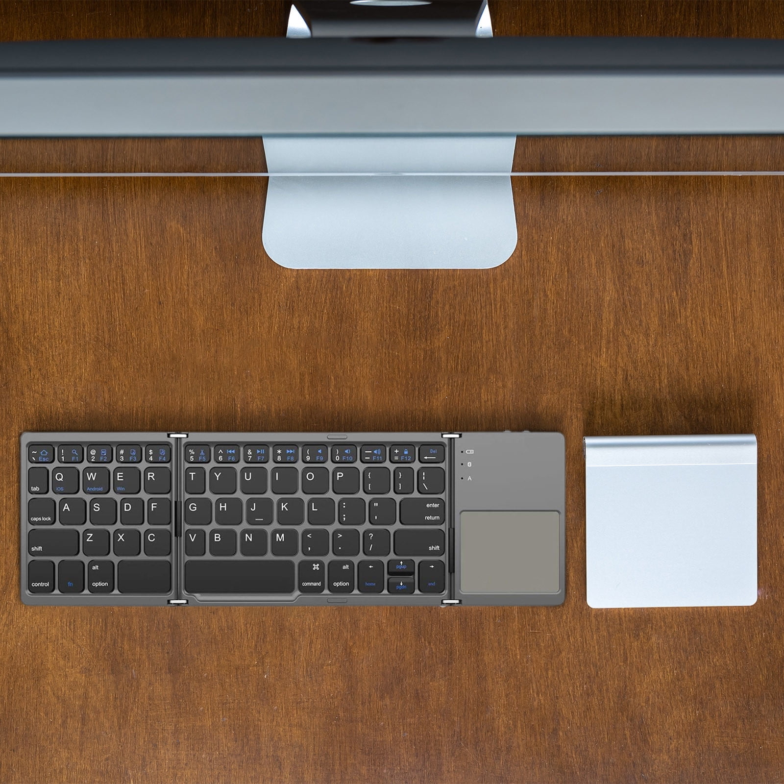 Foldable Bluetooth Keyboard with Touchpad - Portable Wireless Keyboard ...