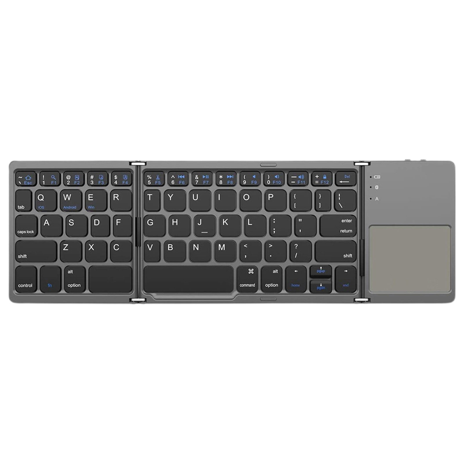 Foldable Bluetooth Keyboard with Touchpad - Portable Wireless Keyboard ...