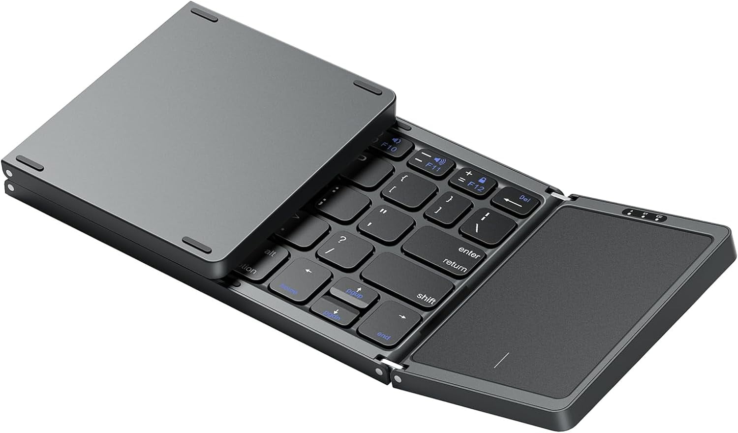 Foldable Bluetooth Keyboard with Touchpad, Wireless Folding Keyboard, Multi-Device and ...