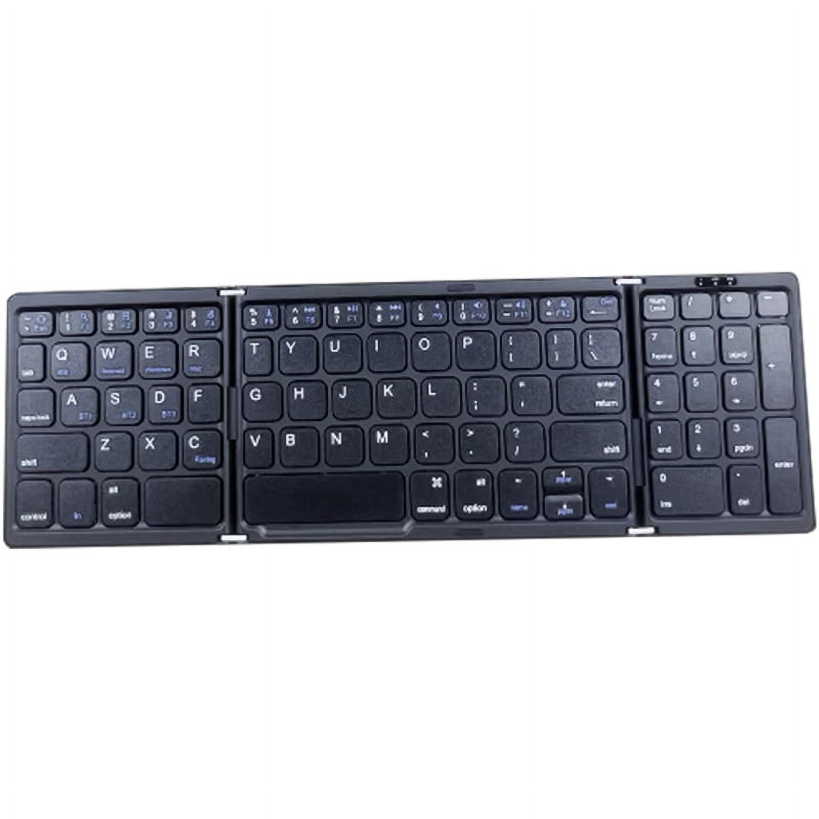 Foldable Bluetooth Keyboard, USB Rechargeable Wireless Keyboard for IOS ...