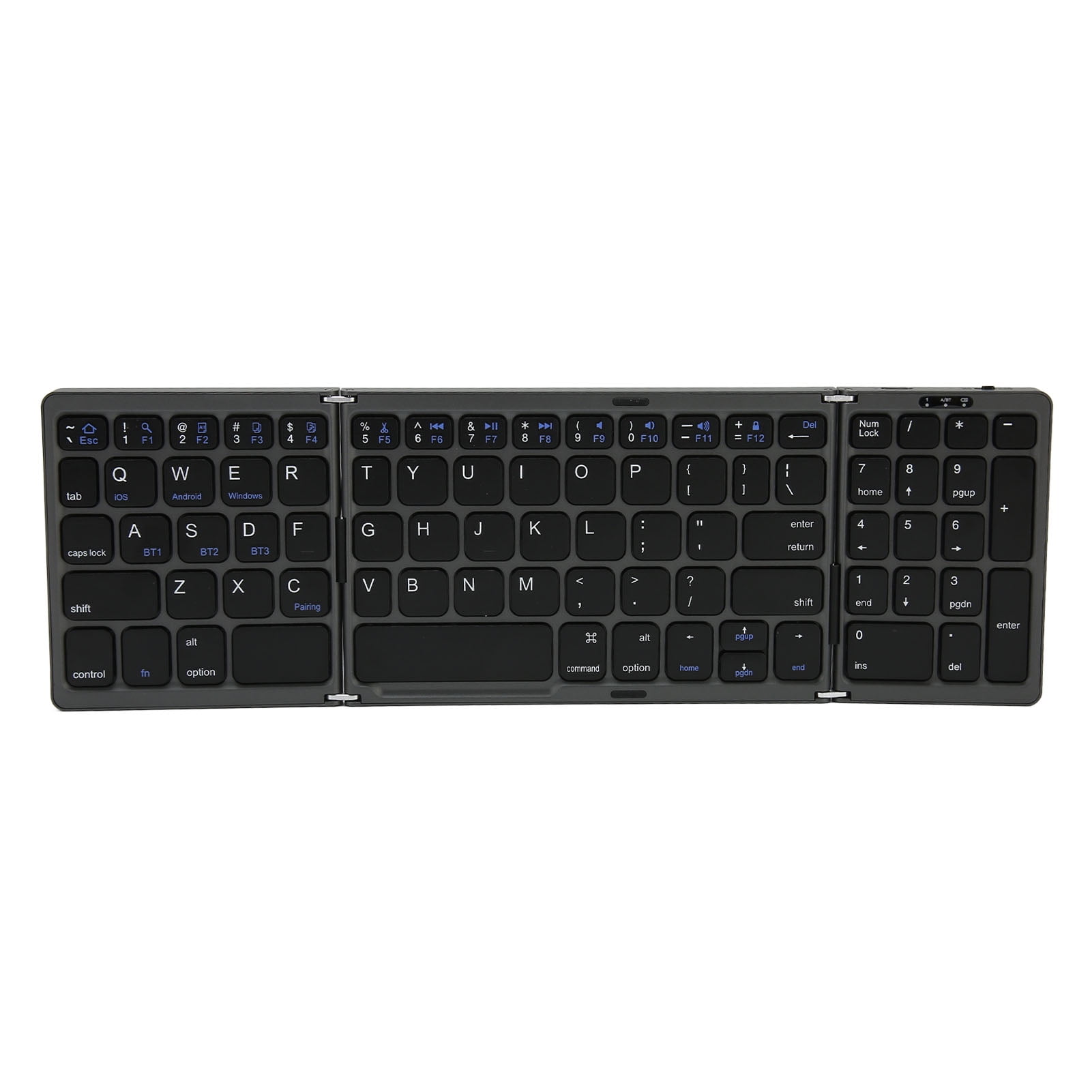 Foldable Bluetooth Keyboard With Numeric Key 81 Keys Battery Powered