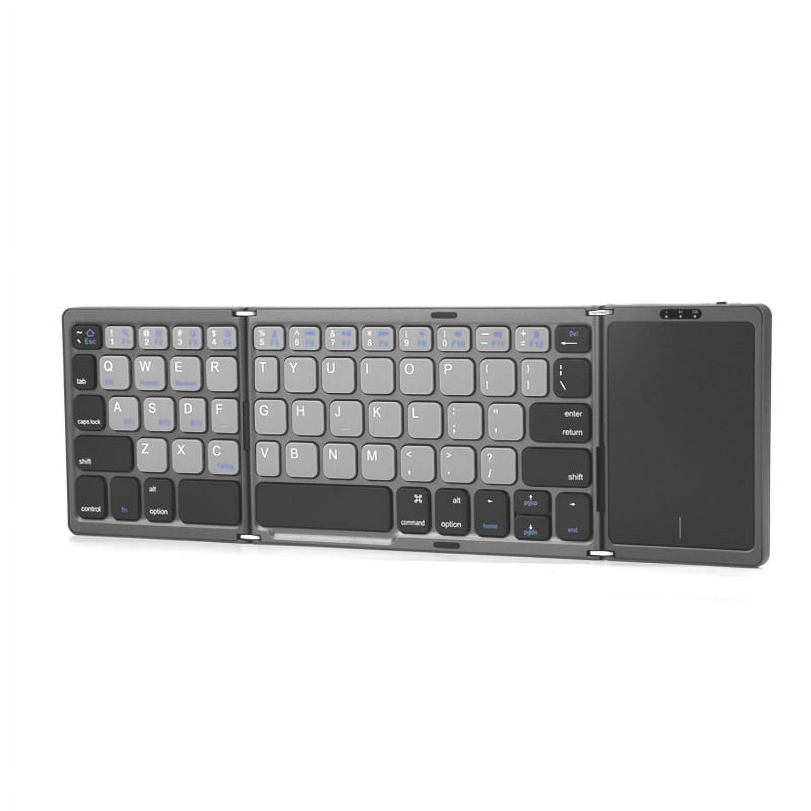 Foldable Bluetooth Keyboard with Touchpad Office Mini Wireless Keyboard ...