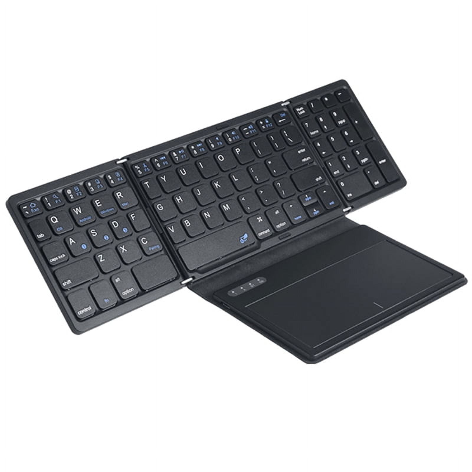 Foldable Bluetooth Keyboard with Touchpad Pocket Folding for Laptop ...