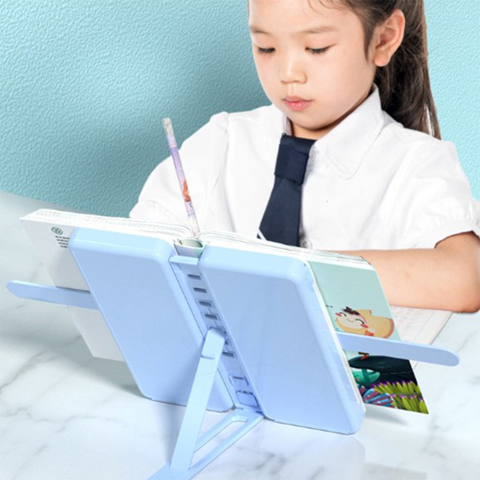 Foldable Book Stand Holder Adjustable Angle with Dry Erase Board ...