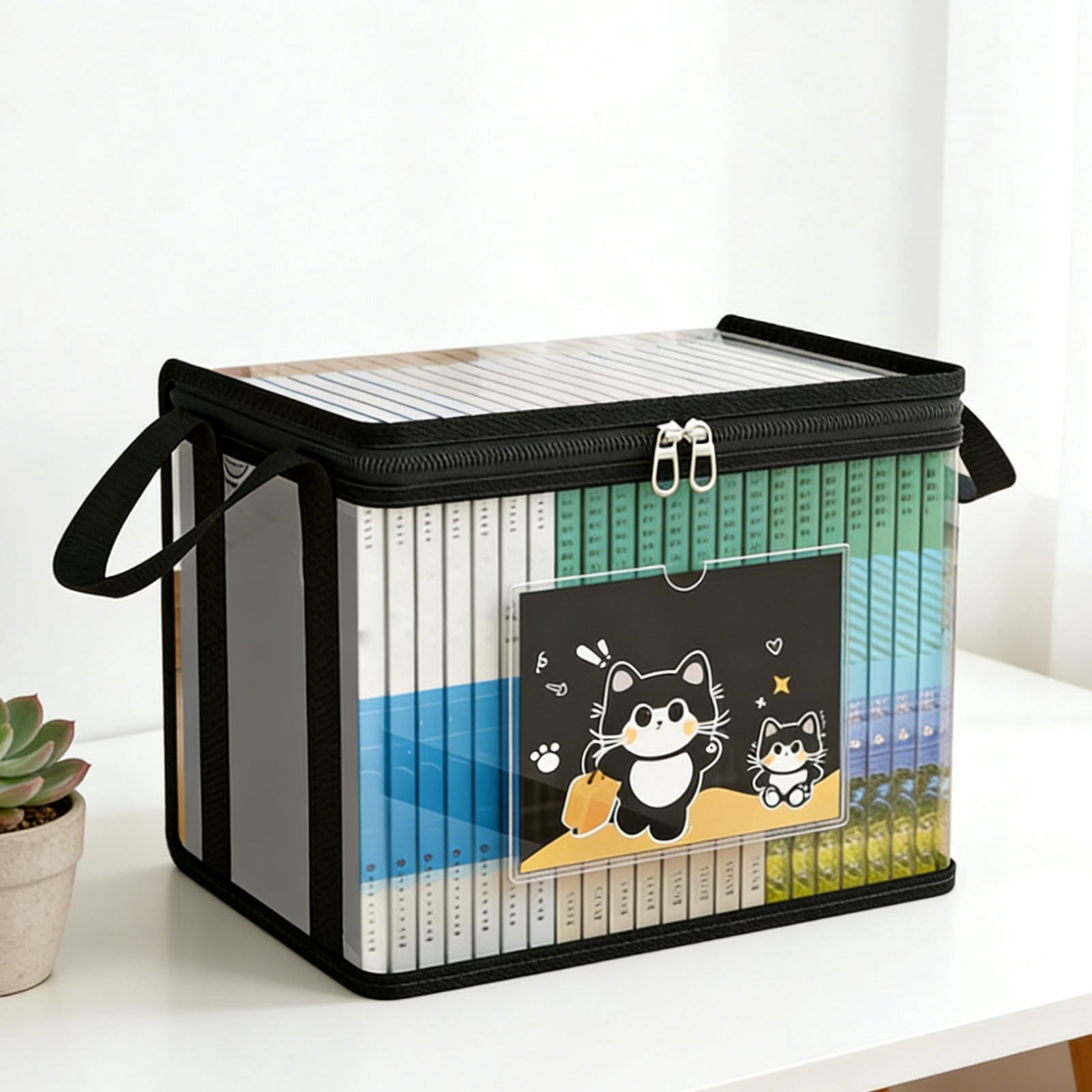 Foldable Book Storage Box,File Storage Boxes,Transparent Foldable Book ...