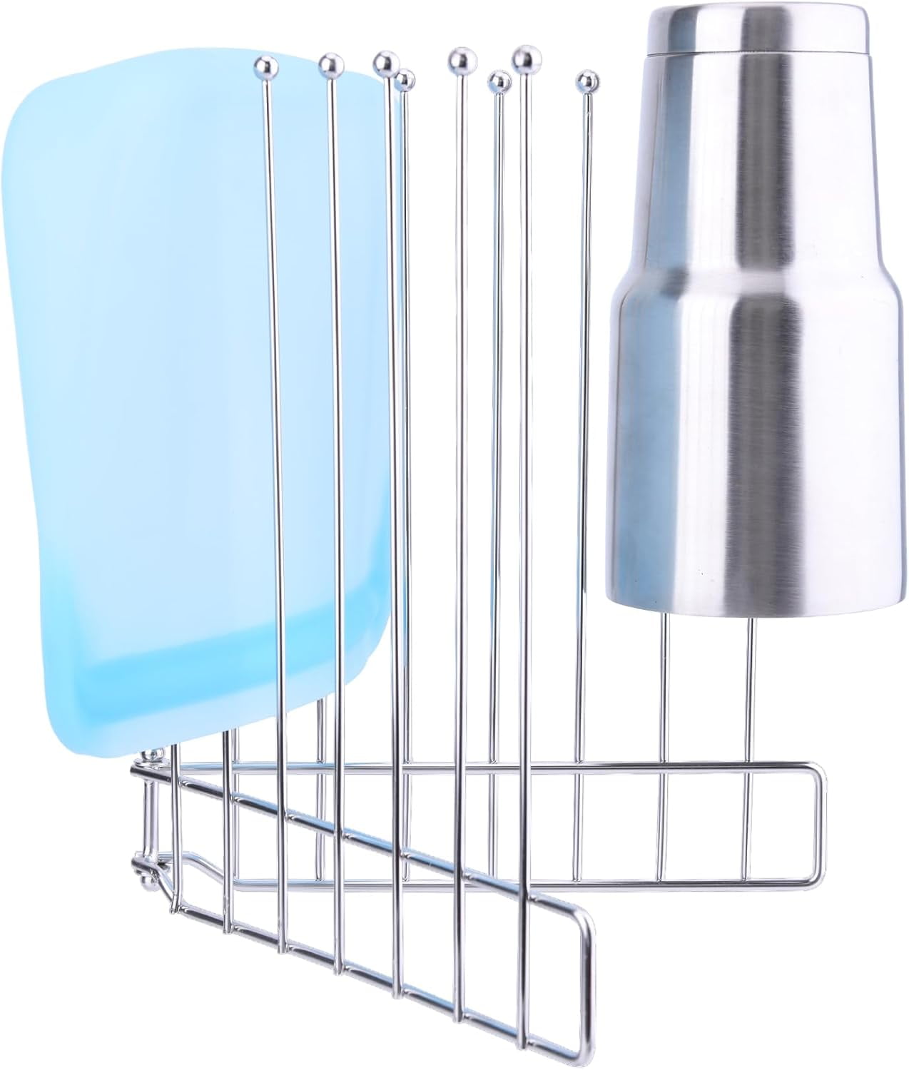 Foldable Bottle Drying Rack, Reusable Storage Bag Drying Rack, SUS 304 ...
