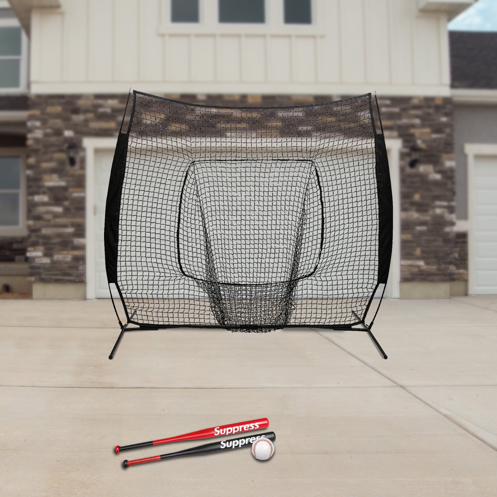 Foldable Bounce Net with Sturdy Iron Frame, Black Exterior for Enhanced ...