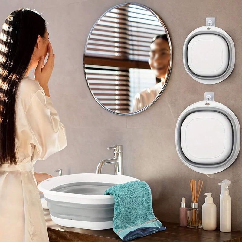 Foldable Bowl and Basin 3-Pack (3/7/11L) Space-Saving Foldable Sink ...