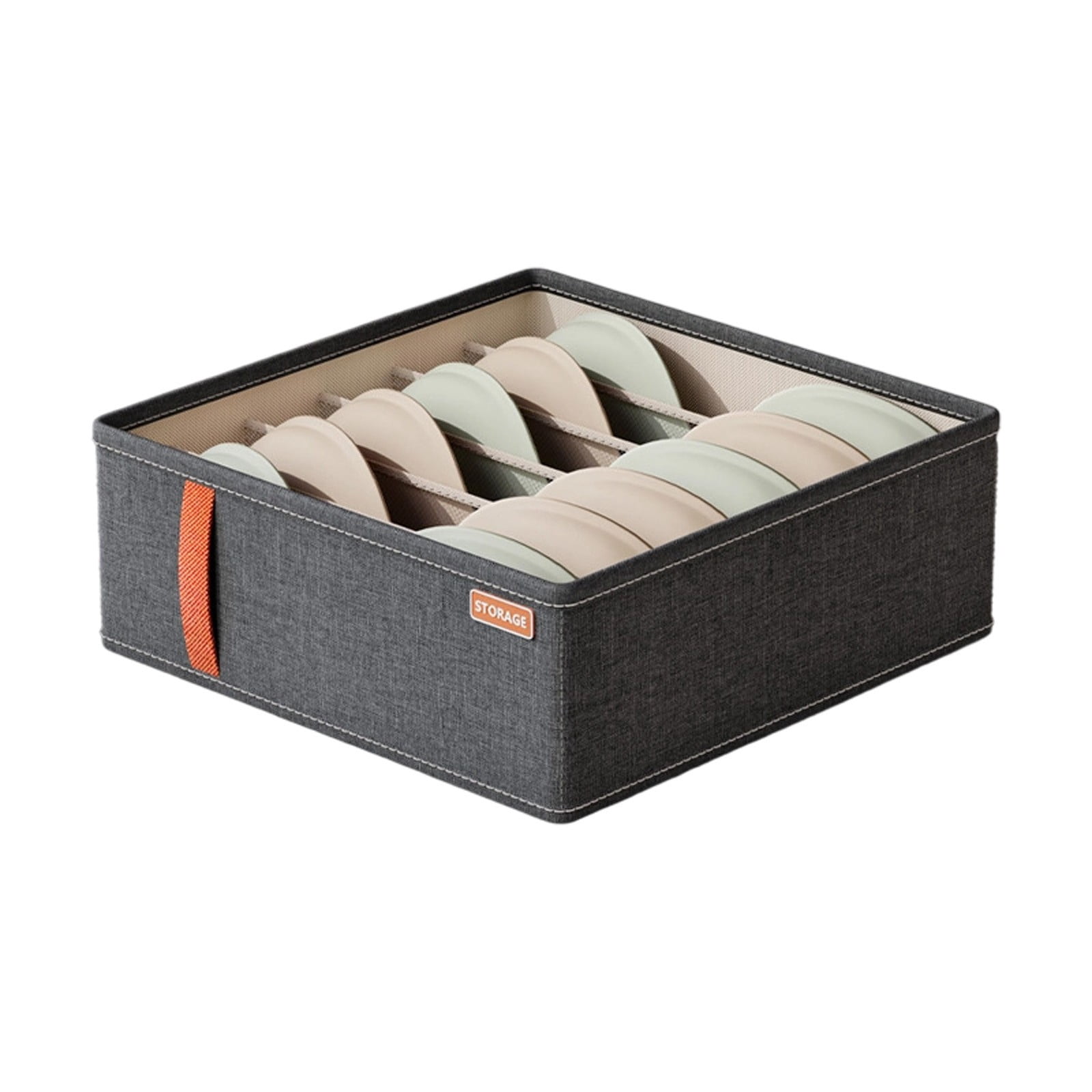 Foldable Bra Storage Drawer Organizer with Adjustable Dividers, Multi ...