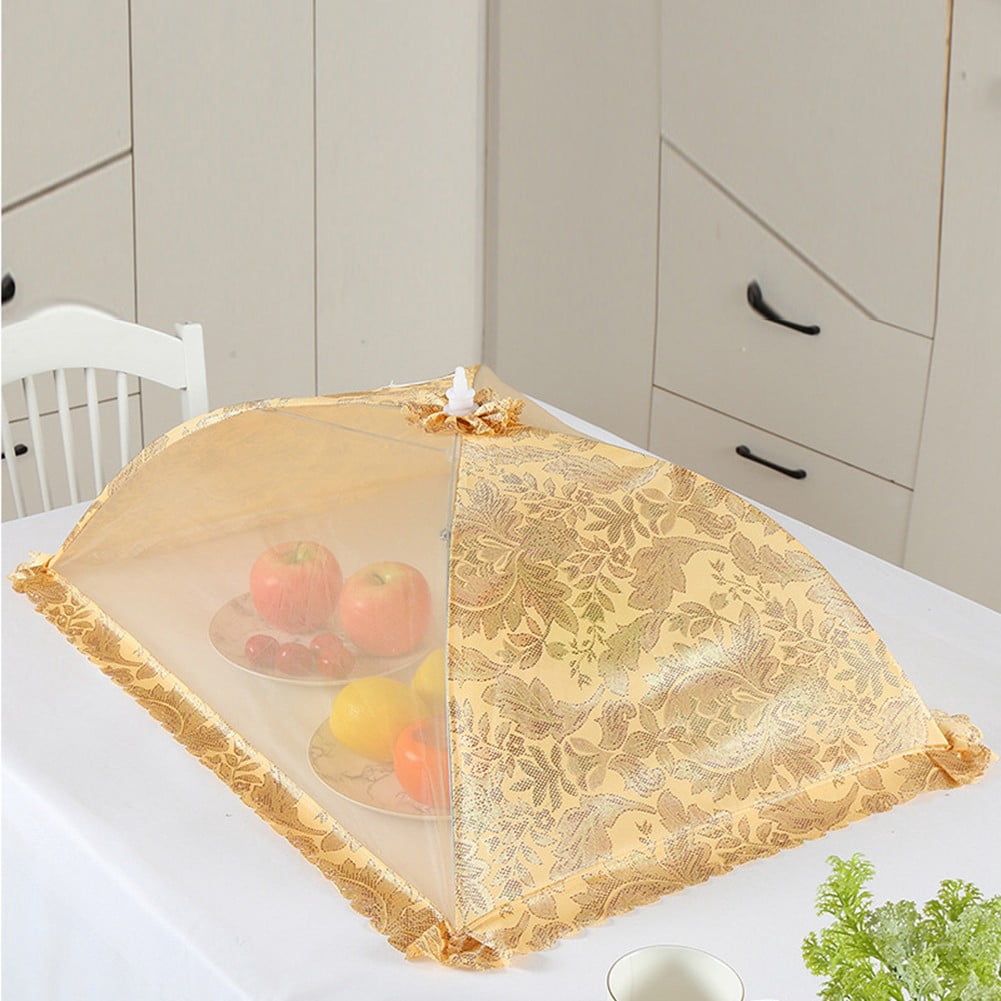 Foldable Breathable Vintage Food Cover Umbrella Design Mesh Lace Table ...
