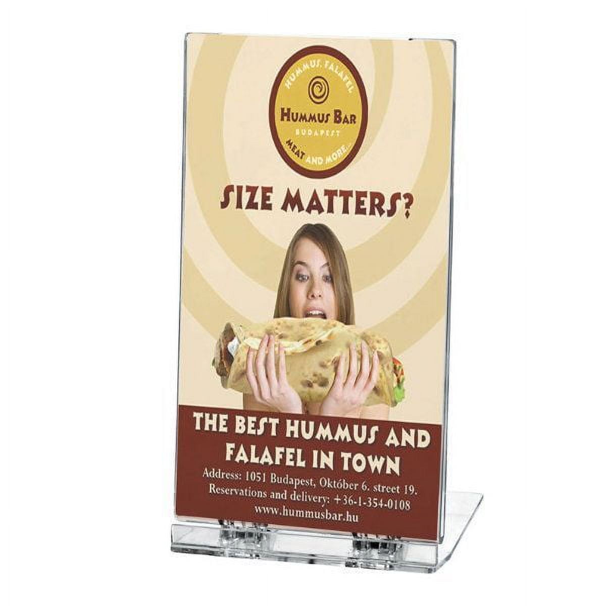Foldable Brochure & Leaflet Holder 4"w x 6"h Insert Size, Clear Acrylic ...