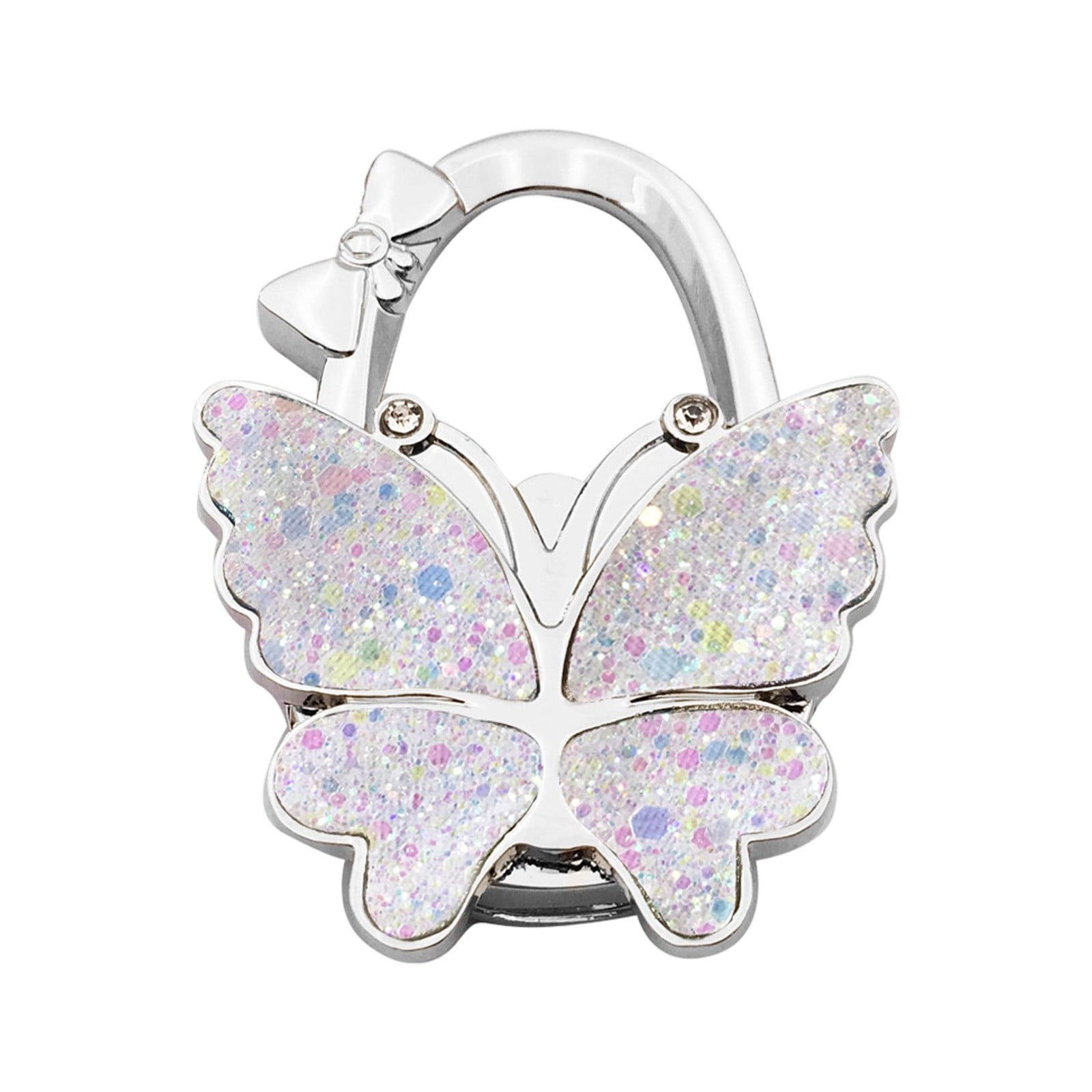 Foldable Butterfly Purse Hook, Glitter Handbag Hanger for Table ...