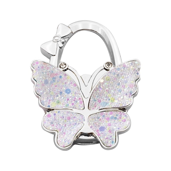 Foldable Butterfly Purse Hook, Glitter Handbag Hanger for Table ...
