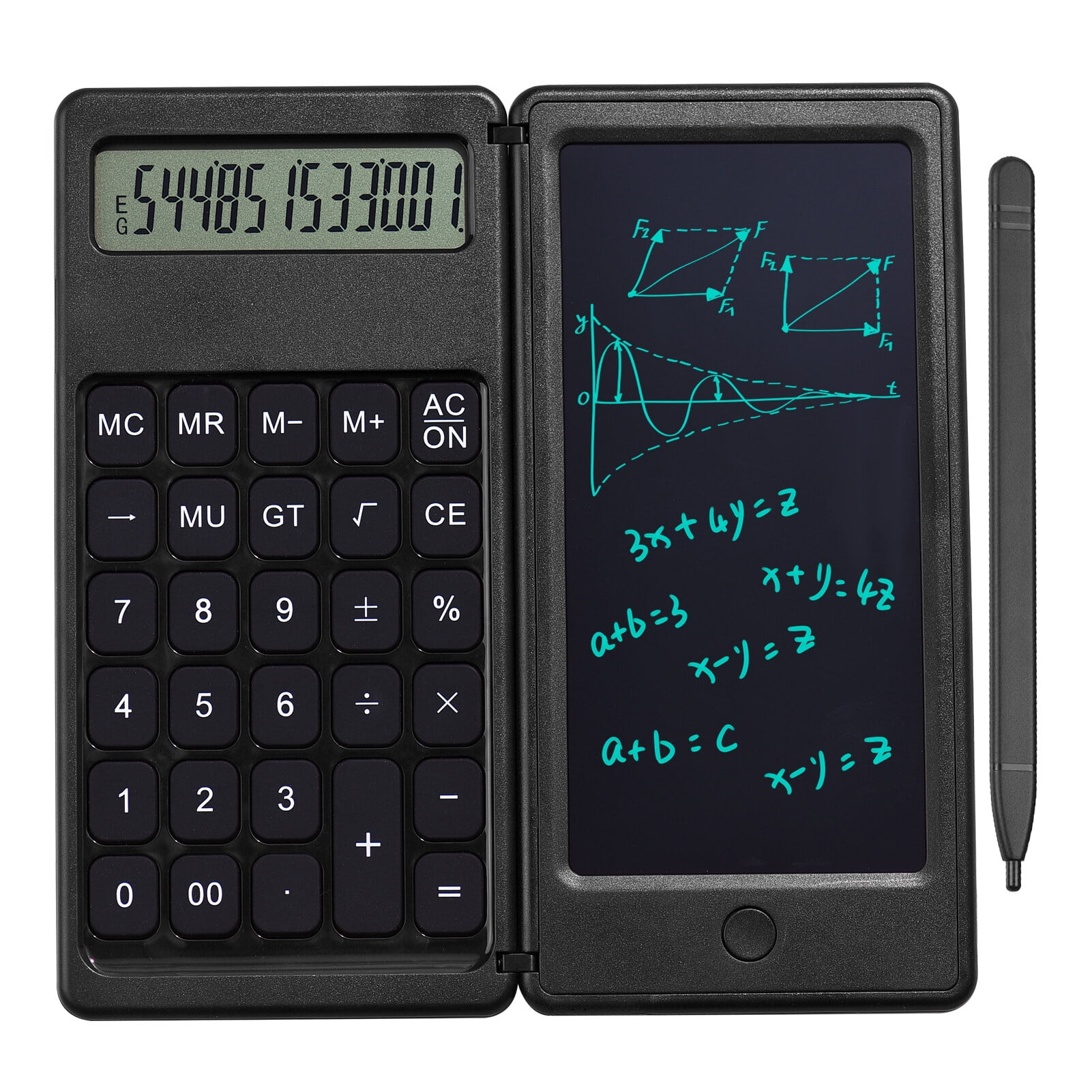 Foldable Calculator & 6 Inch LCD Writing Tablet Digital Drawing Pad 12 ...