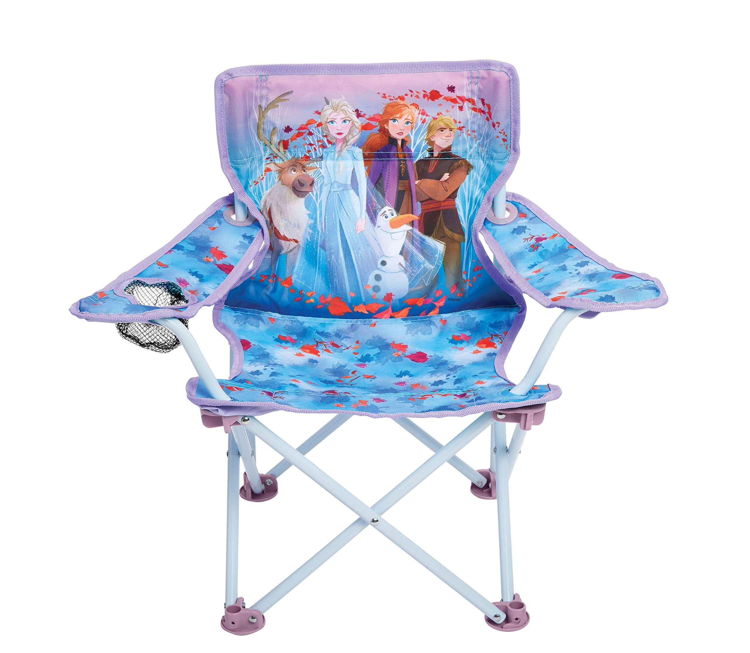 Foldable Camp Chair Frozen 2 Fold N Go Chair Sturdy Metal Construction ...