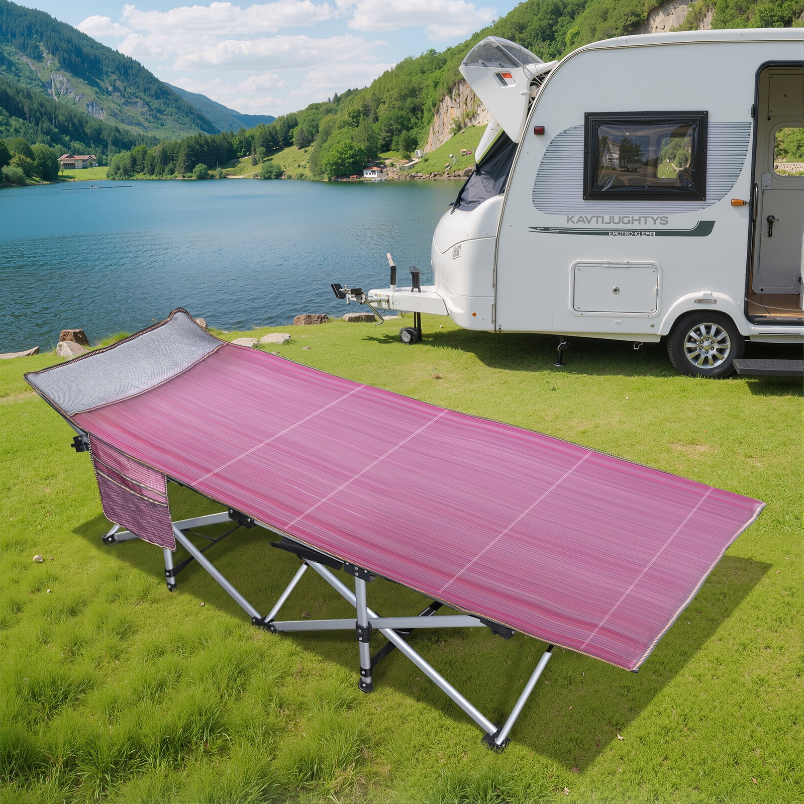 BEDDLE Foldable Camping Cot for Adults,Heavy Duty Twin Cot, Double ...