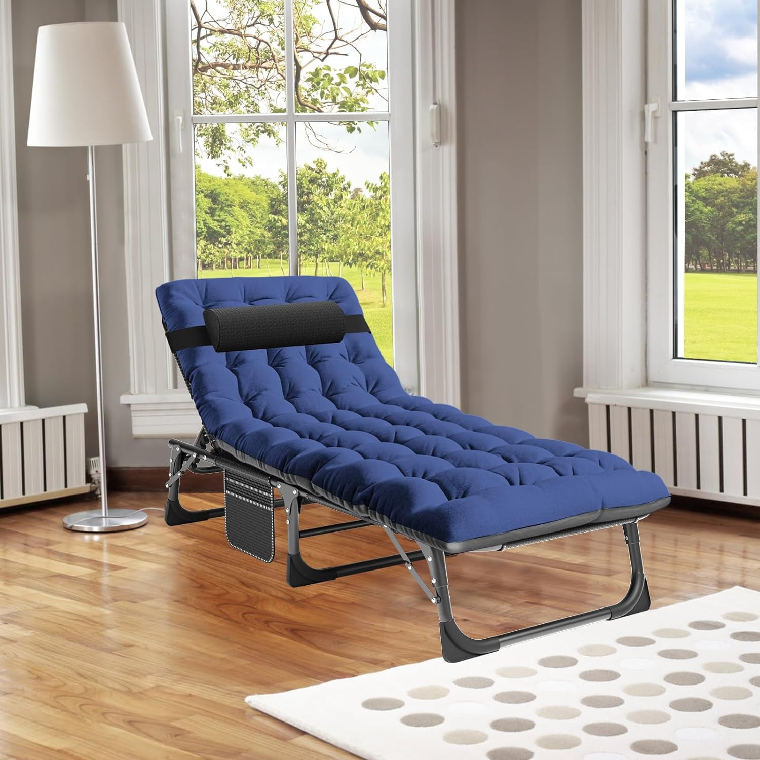 Foldable Camping Cots for Adults, Double Layer 1200D 500lb Loading Cot ...