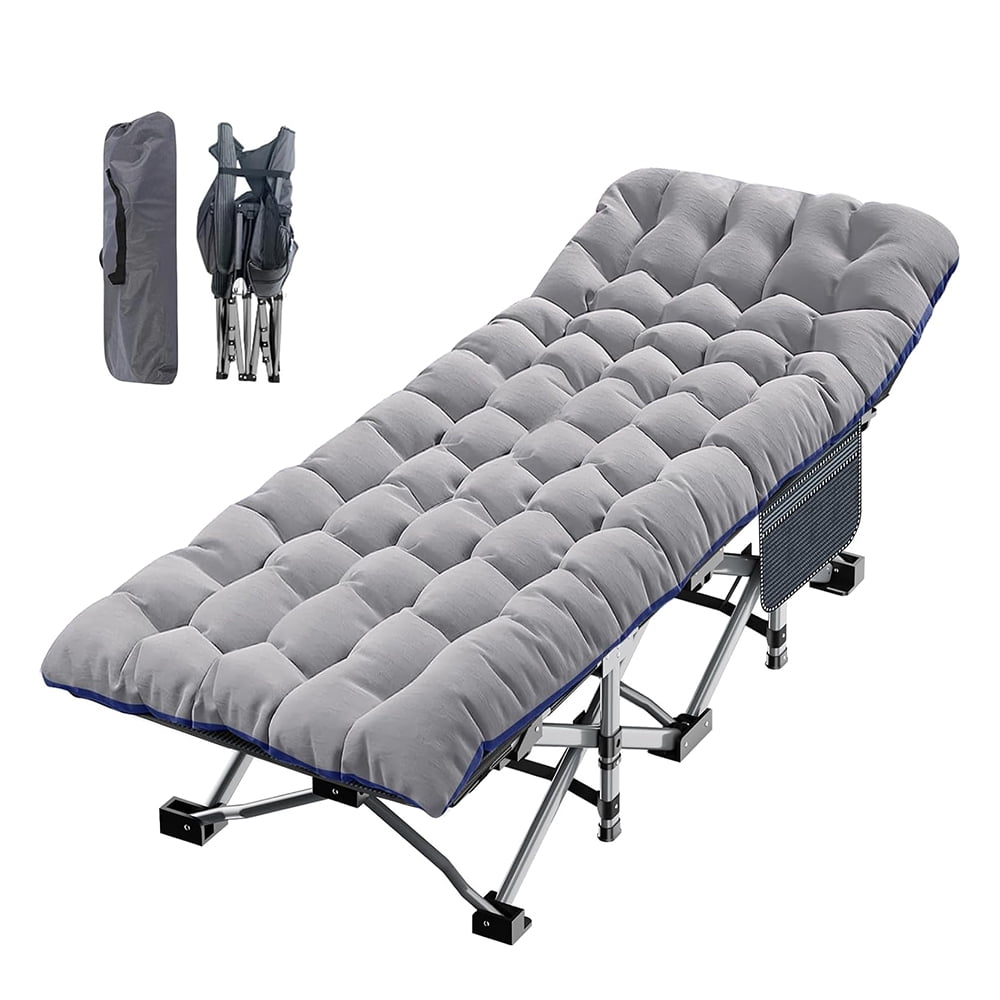 Foldable Camping Cots for Adults, Heavy Duty Guest Bed, Double Layer ...
