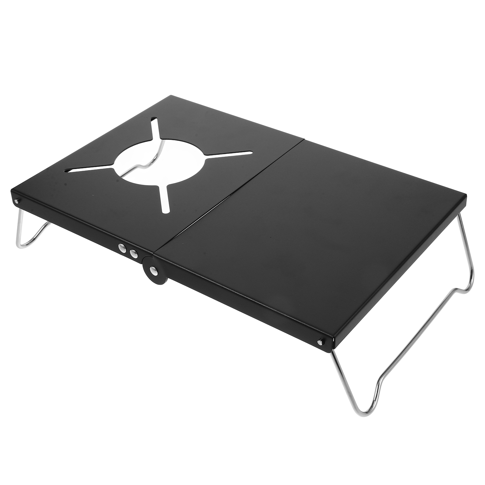 Foldable Camping Table Stainless Steel Campfire Cooking Stove Stand ...