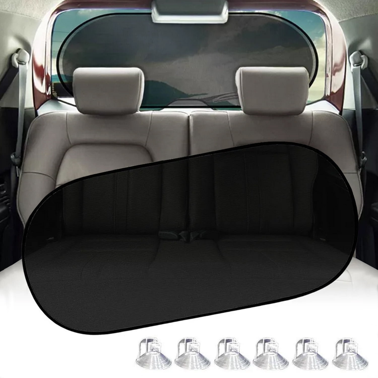 Foldable Car Rear Window Sun Shade, HOMEYA Mesh Back Window Visor with ...