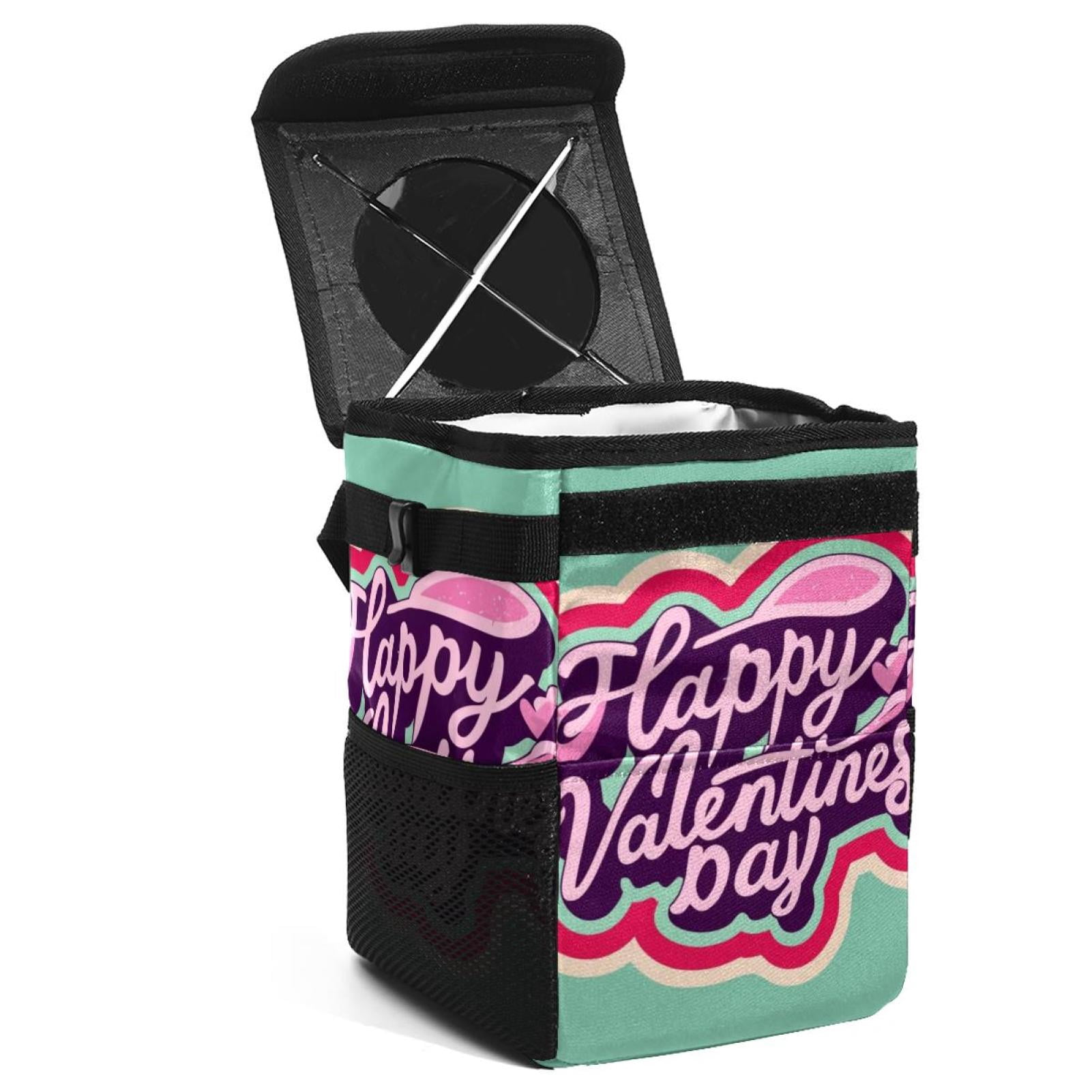 Foldable Car Trash Bin with Lid, Leak-proof Mini Trash Can, Hanging ...
