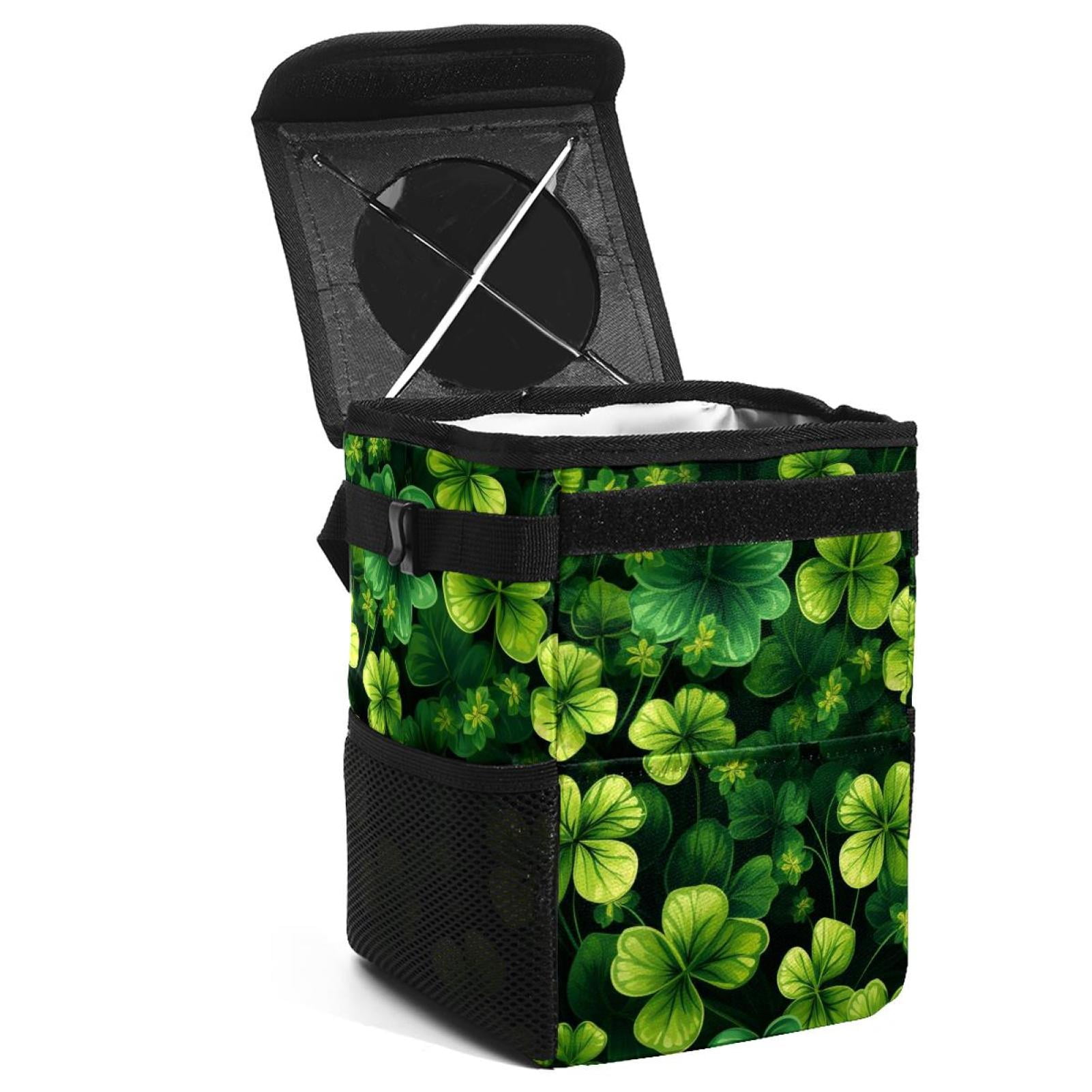 Foldable Car Trash Bin with Lid, Leak-proof Mini Trash Can for Car ...