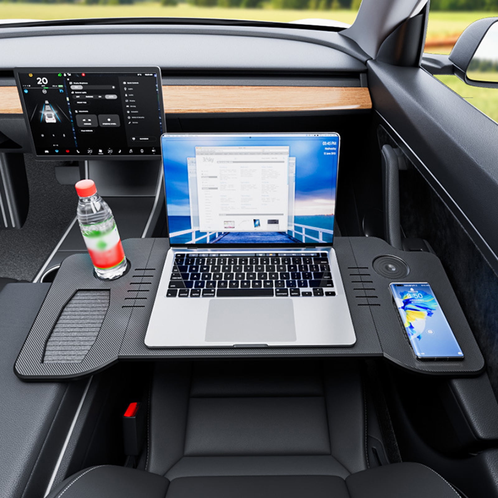 Portable ABS Car Tray Table For Laptop, Steering Wheel Food Snack Tray ...