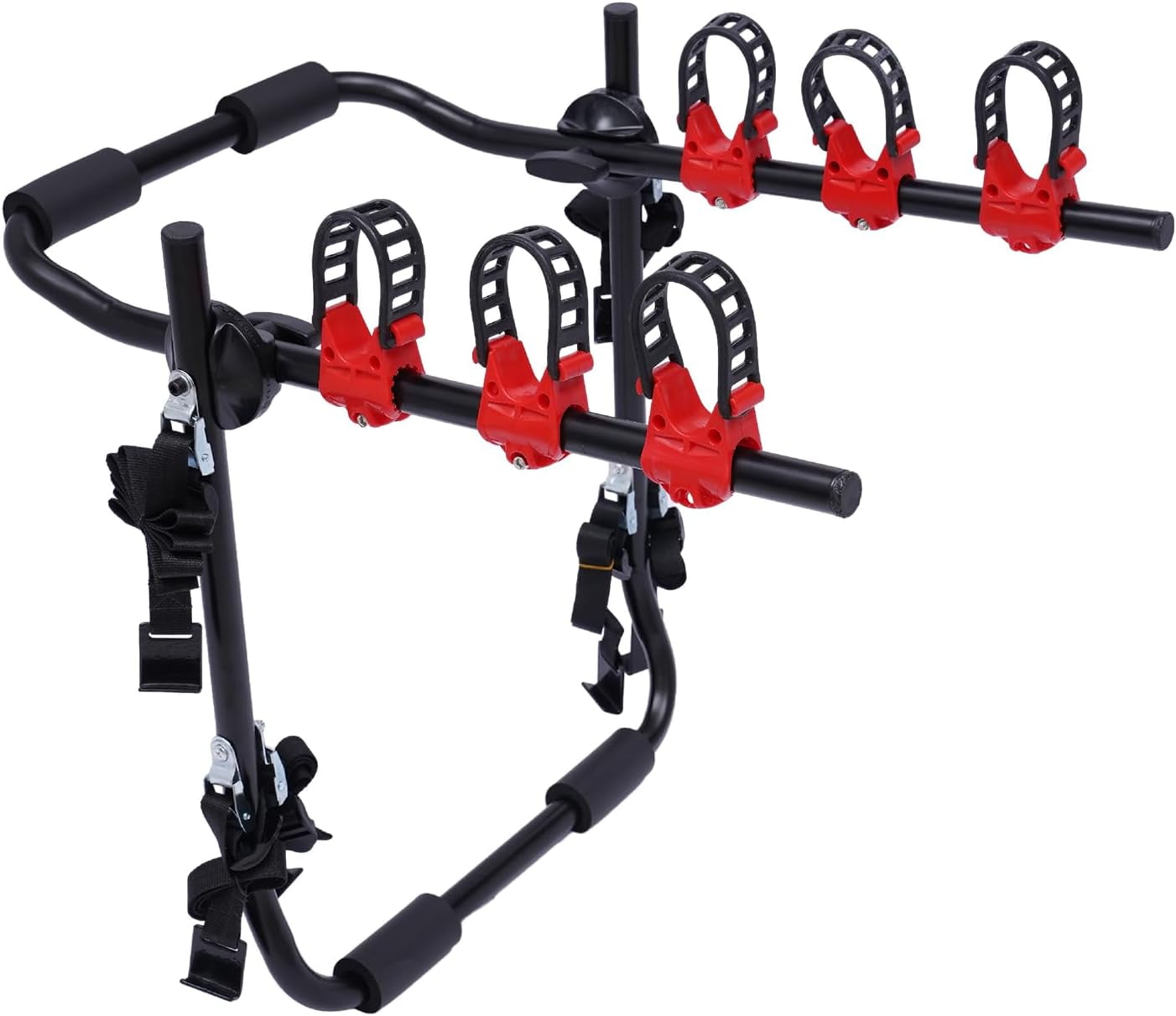 Foldable Car Trunk Bike Rack, Mounts 3 Bicycles, Durable Bicycle Rack ...