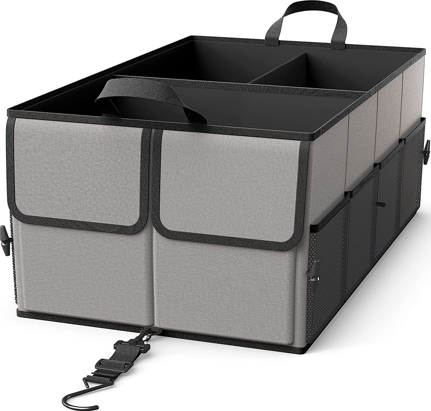 Foldable Car Trunk Organizer, 3-Compartment with Removable Divider ...