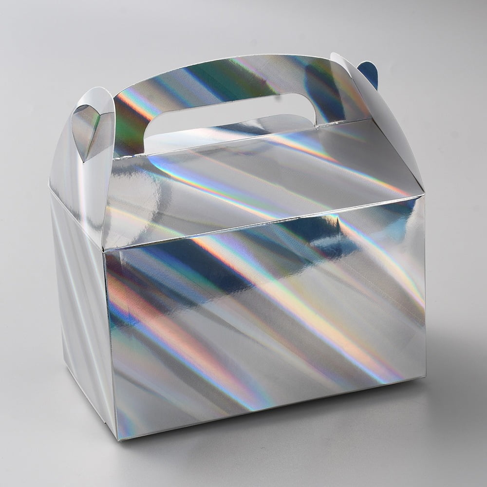 Foldable Cardboard Boxes with Handle Hole Rectangle Colorful 16x9.5x15 ...