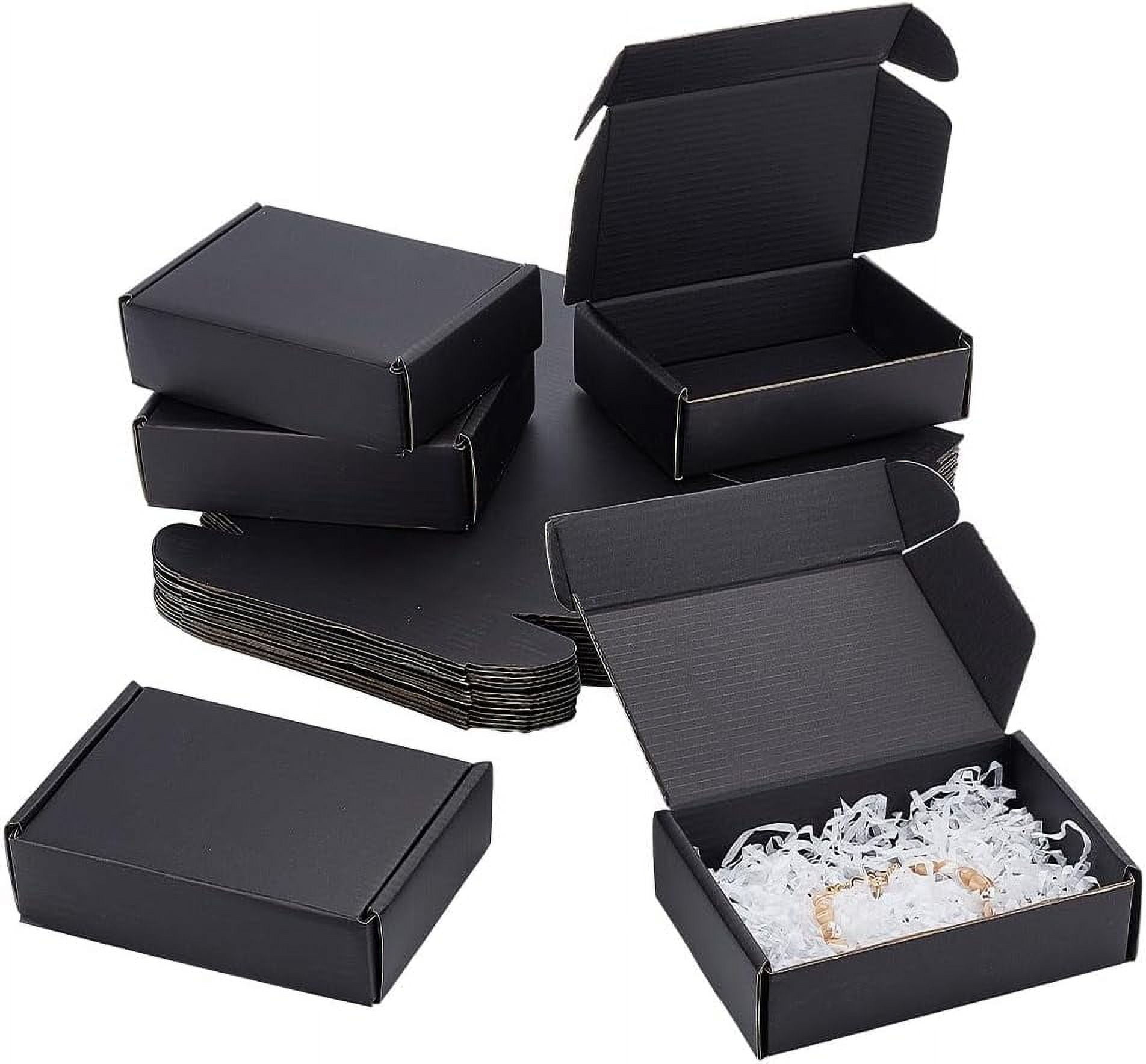 Foldable Cardboard Mailer Boxes Shipping Box Rectangle Black finished ...