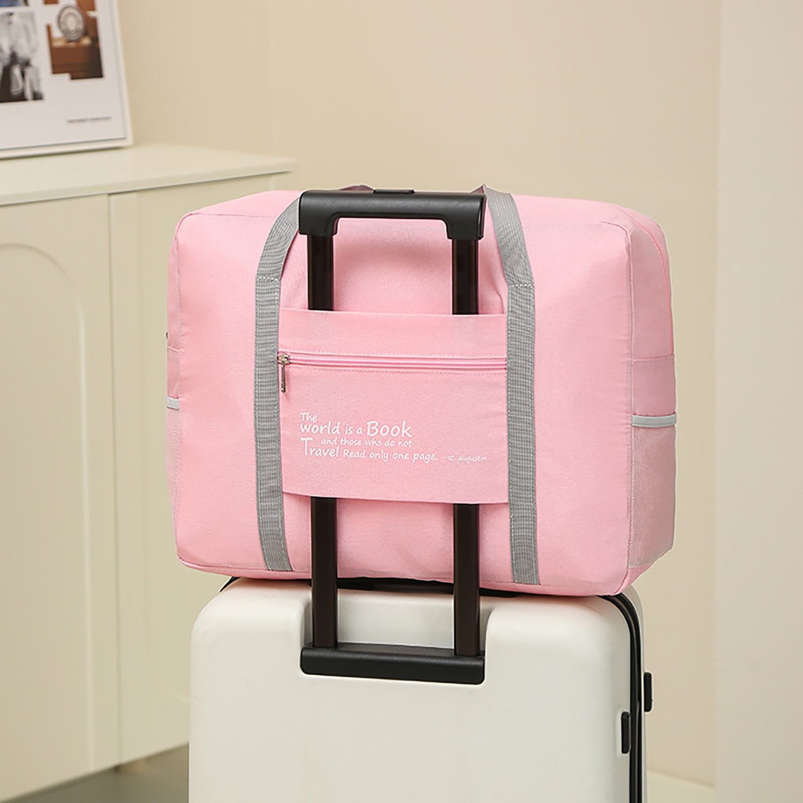 Foldable Carry-On Bag, Large Capacity Portable Travel Storage with ...