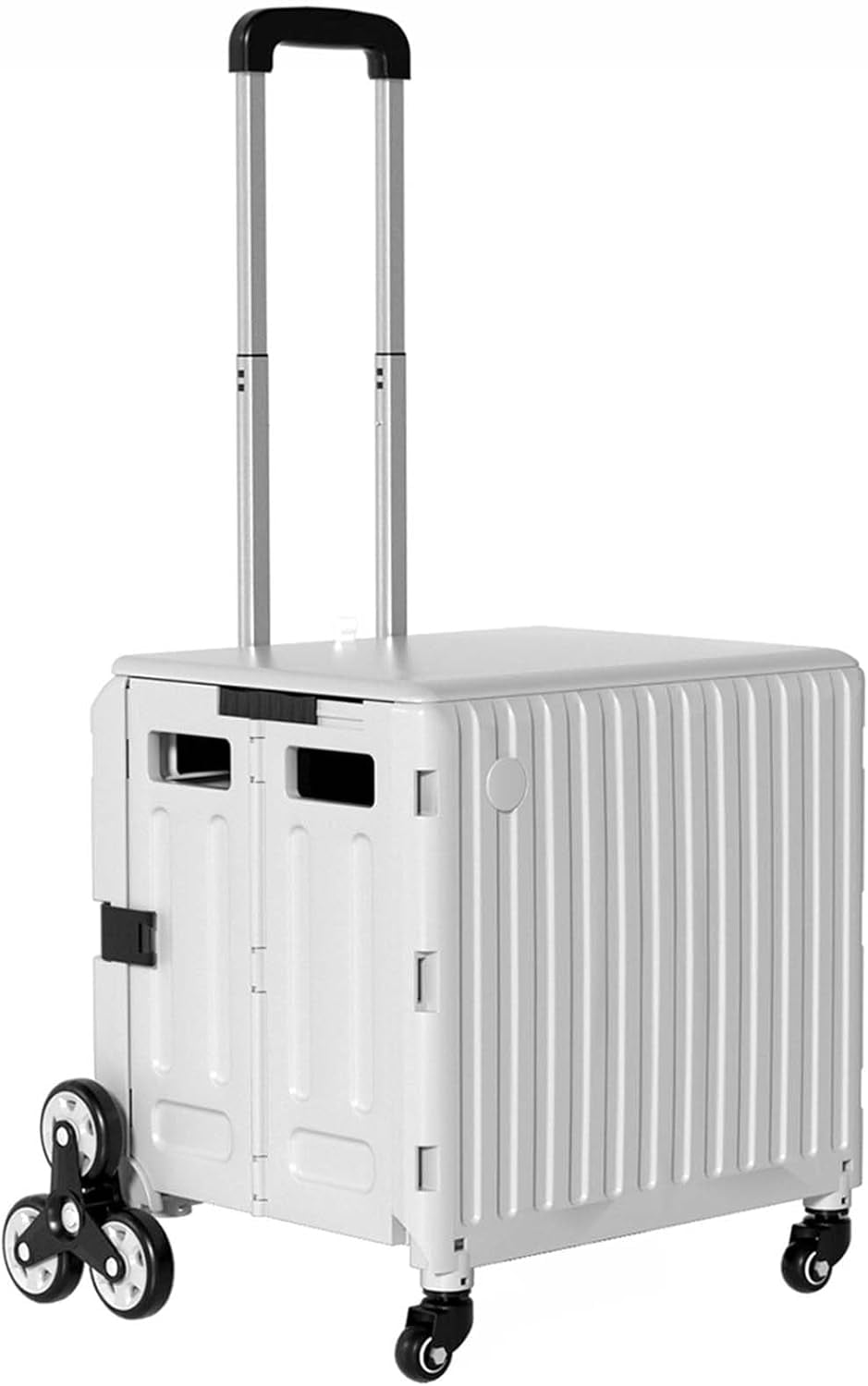 Foldable Cart with Stair Wheels:Expandable Rolling Utility Cart for ...