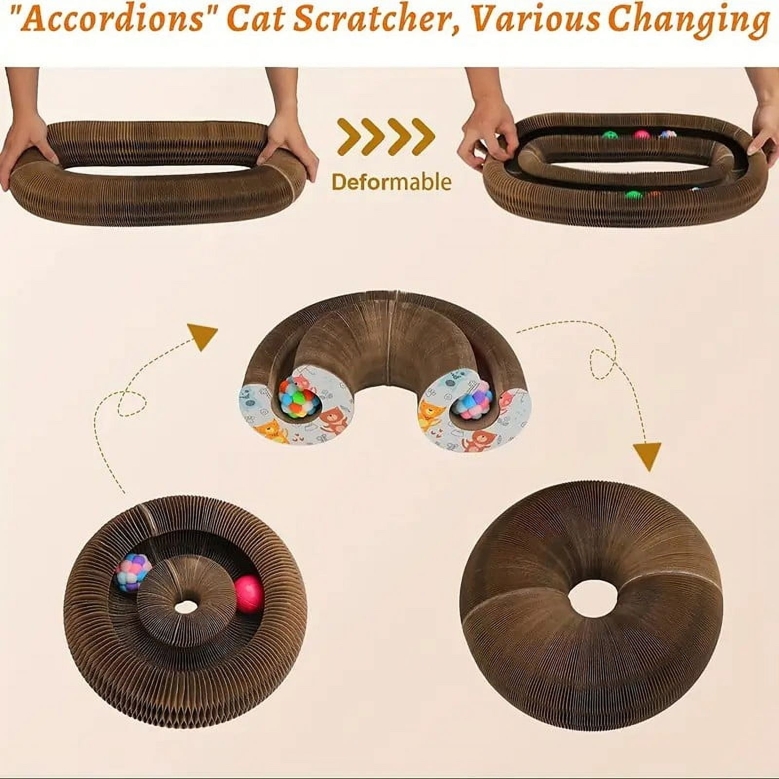 Foldable Cat Scratch Board: Interactive Indoor Toy for Mental ...