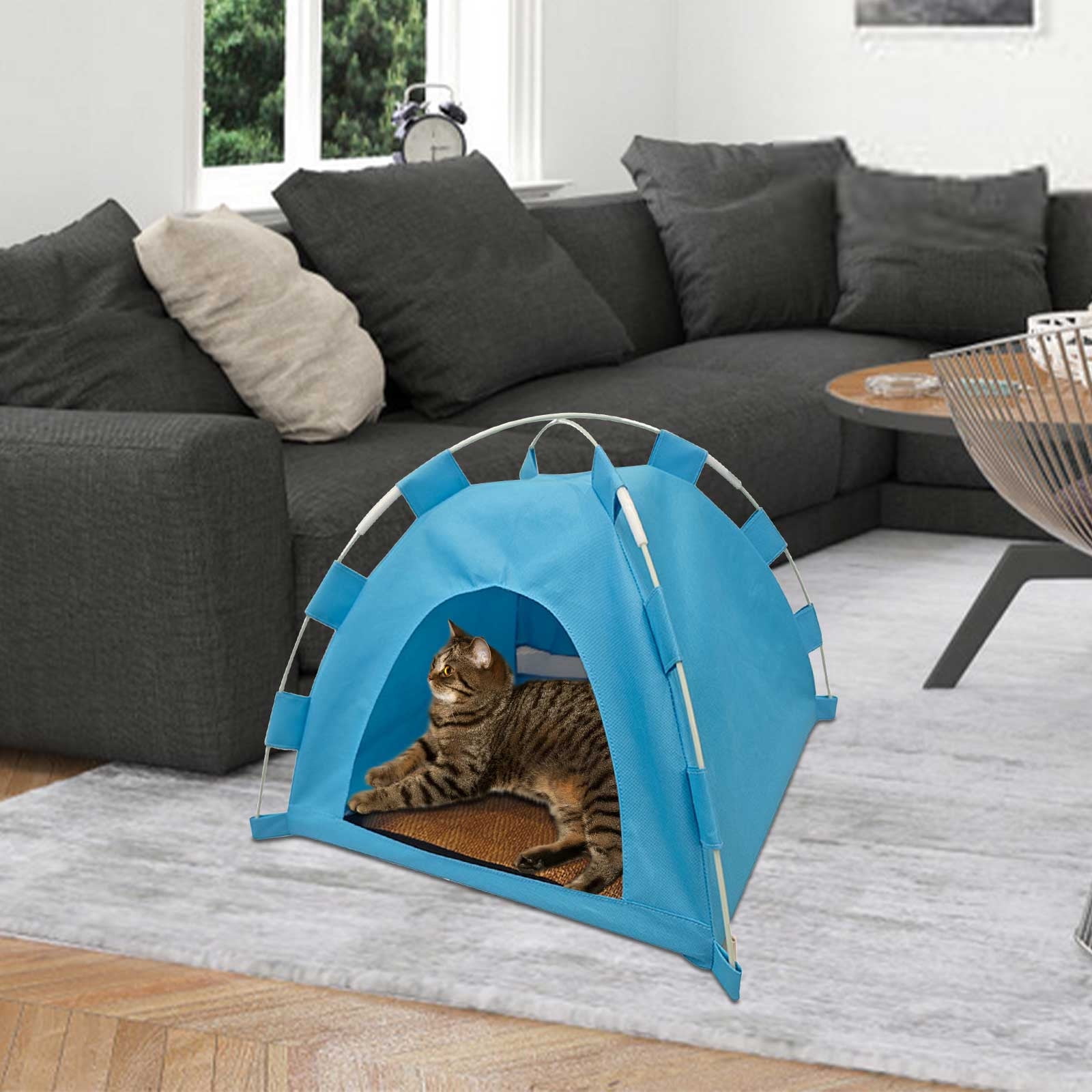 Foldable Cat Tent,Pet Teepee Tent for Dogs & Cats,Portable Cat Tent ...